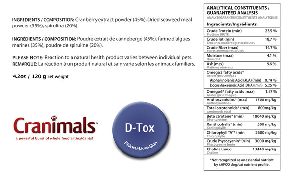Cranimals Best Multivitamin for Dogs and Cats - DHA Omega 3 & spirulina ...